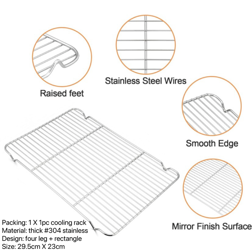 Set cooling rack with tray,steam racks,baking basket,draining rack,BBQ ...
