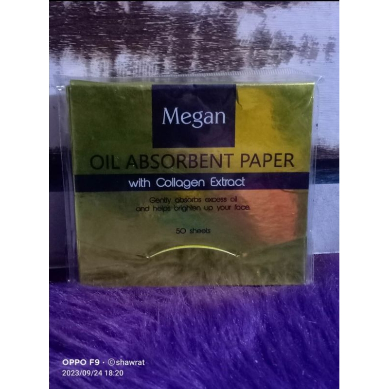 Sale!!50% off Megan Oil absorbent paper with collagen extract for only ...