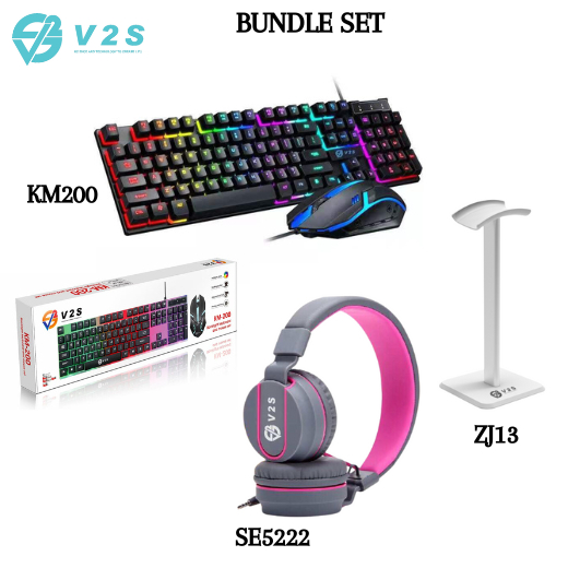 V2S RGB Bundle Set Mechanical Keyboard And Mouse With 3.5mm Jack ...