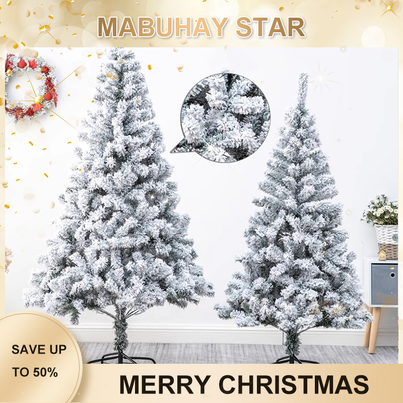 MABUHAY STAR 4FT 5FT 6FT 7FT SNOW CHRISTMAS TREE/THICKENED ENCRYPTION ...