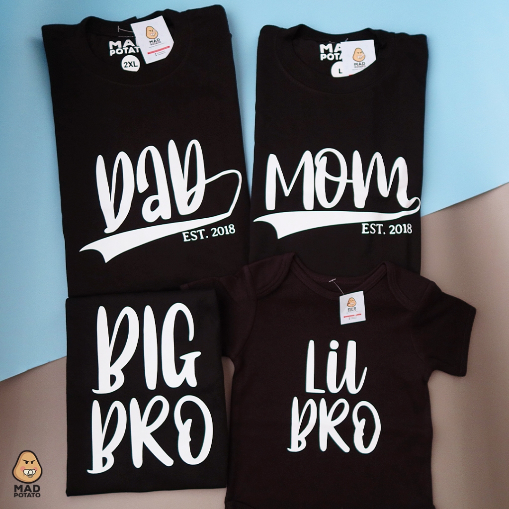 MAD POTATO MOM DAD BIG BRO & LIL BRO Family Terno Matching Shirts ...