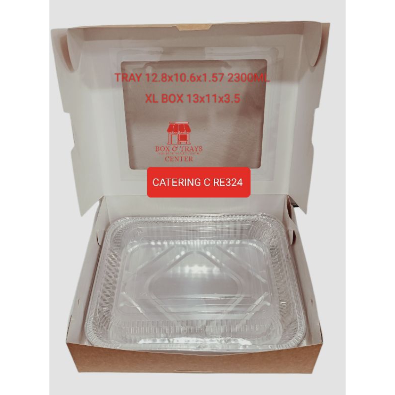 [Set] ALUMINUM TRAY W/ LID RE324 12.8x10.4x1.6 2300ML & XL BOX 13x11x3.5 | Shopee Philippines