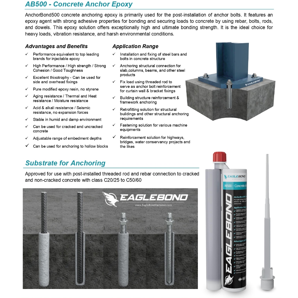 Chemical Anchor Bolt Structural Concrete Epoxy Injection Mortar ...