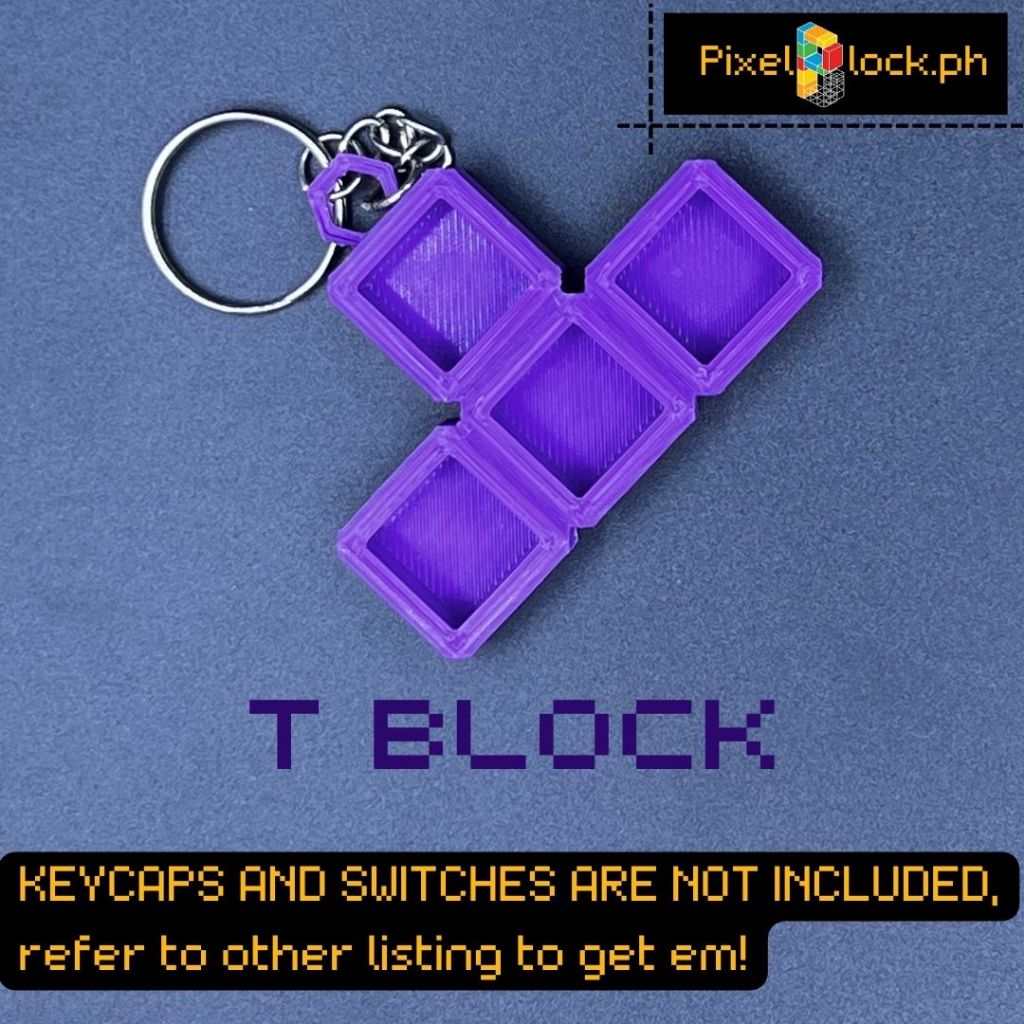 Fidget Keychain Toy Tetris Mechanical Keyboard Switch Tetromino WASD ...