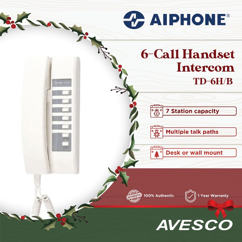 Aiphone TD-6H/B 6-Call Handset Intercom | Shopee Philippines