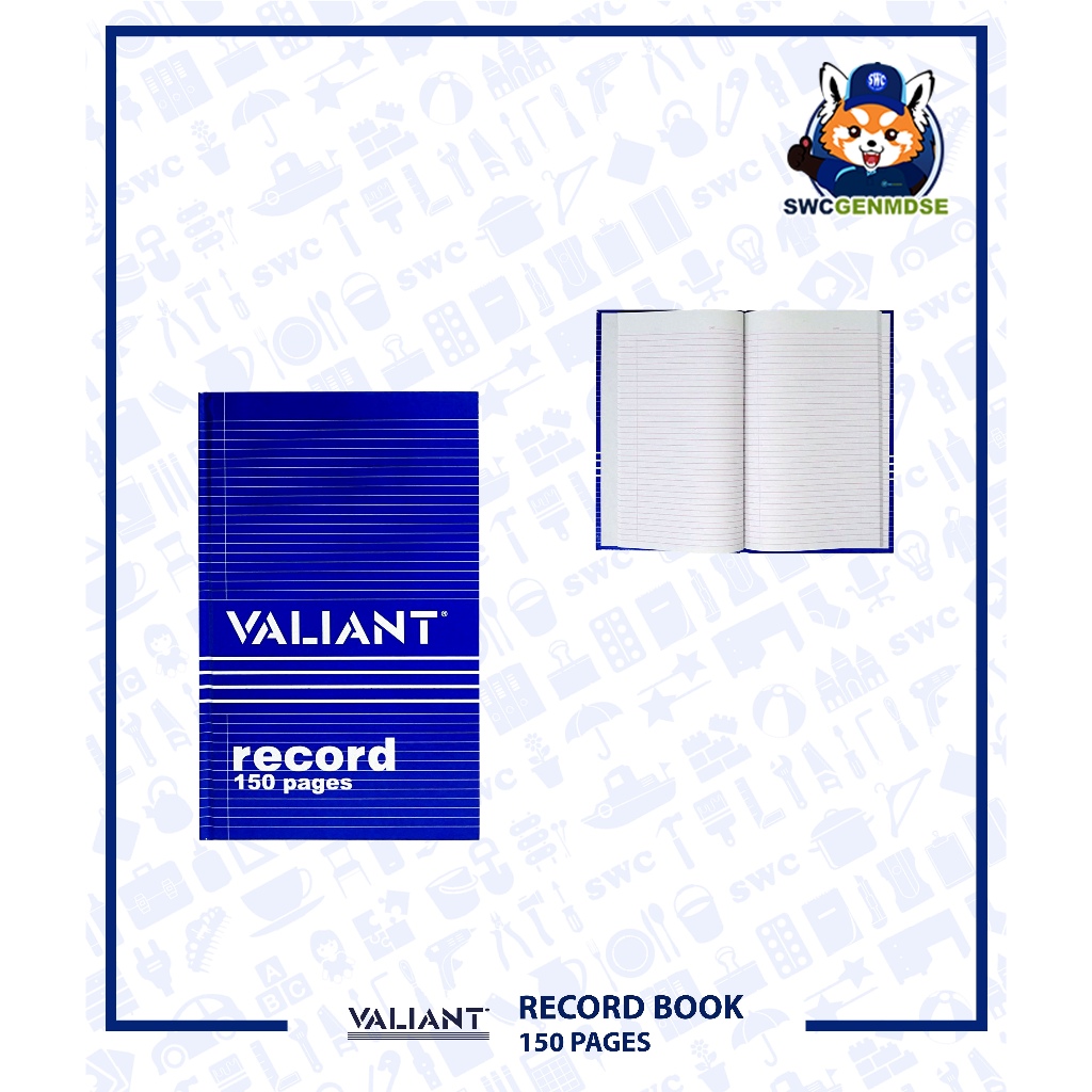 VALIANT Record Book | Junior Record Book | Log Book | 150 - 500 PAGES ...
