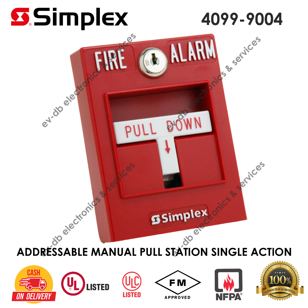 Simplex 4099-9004 Addressable Manual Pull Station, Single Action ev-db ...