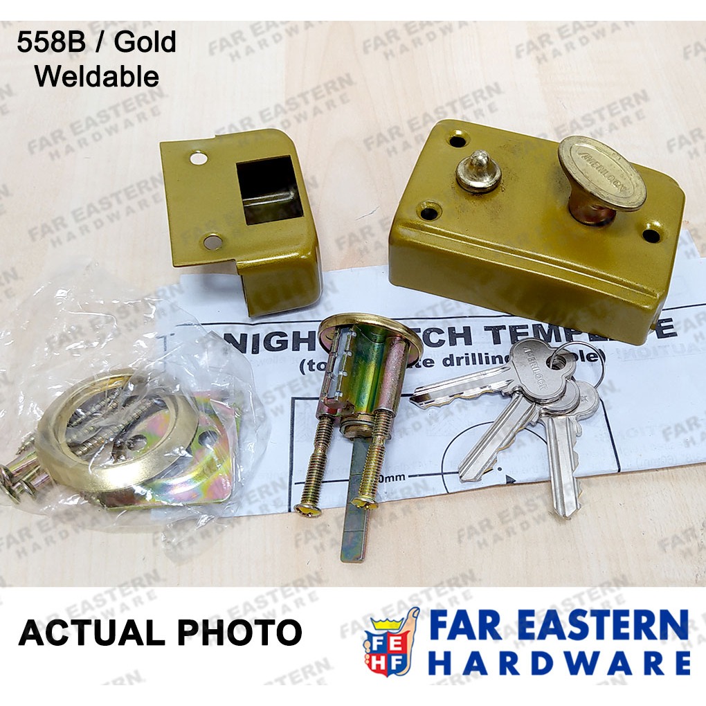 Rim Door Lock Night Latch AMERILOCK | MAXILOCK | Shopee Philippines