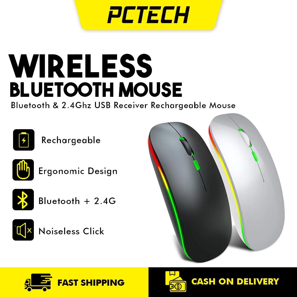 Popcorn Q6 Mini Wireless Mouse Bluetooth 2.4ghz USB Receiver Optical ...