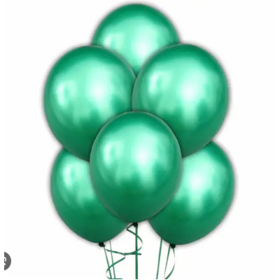 10pcs METALLIC DARK GREEN Color Balloon (10pcs per pack) | Shopee ...