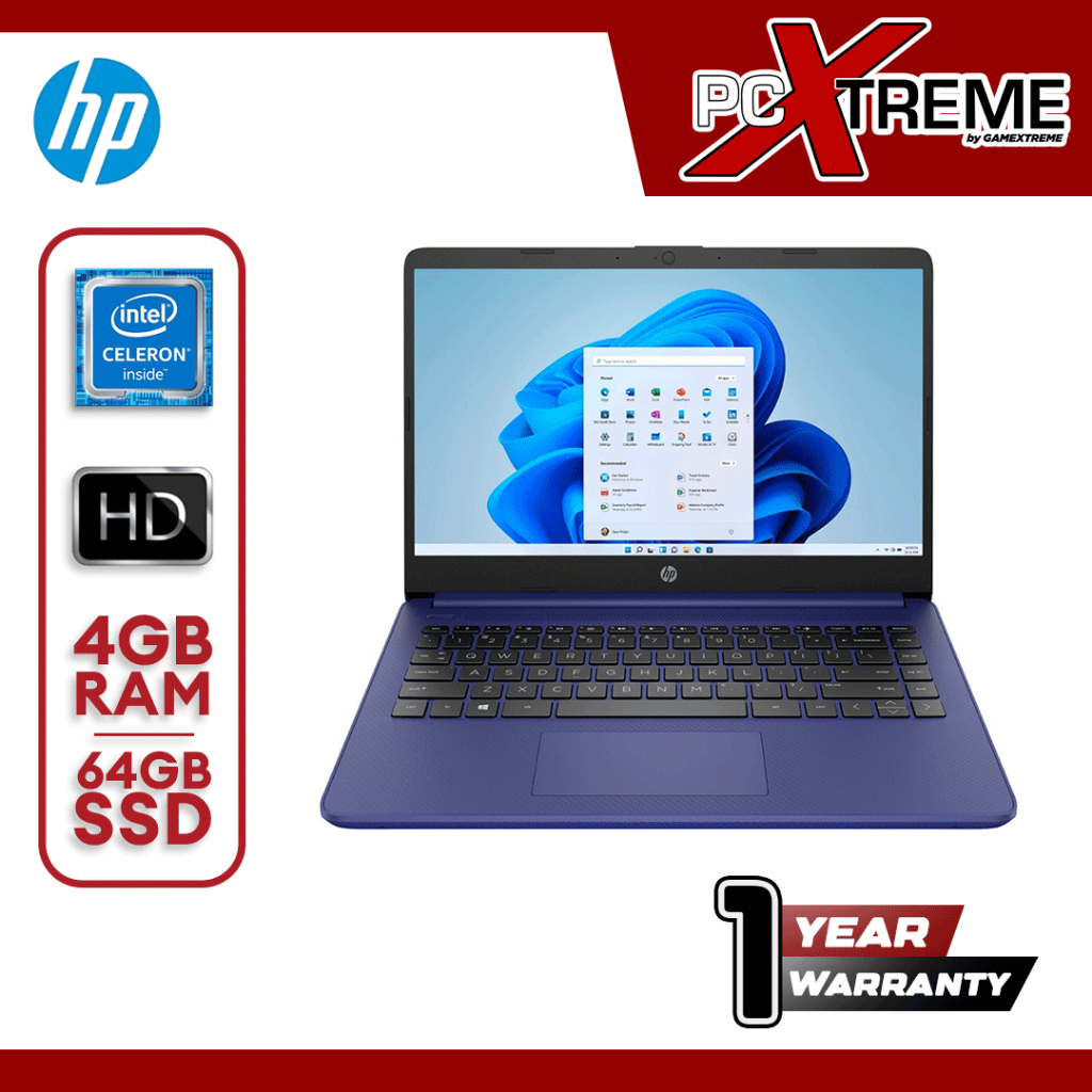HP 14" Laptop Intel Celeron 4gb/64gb 14-dq0035dx Blue | Shopee Philippines