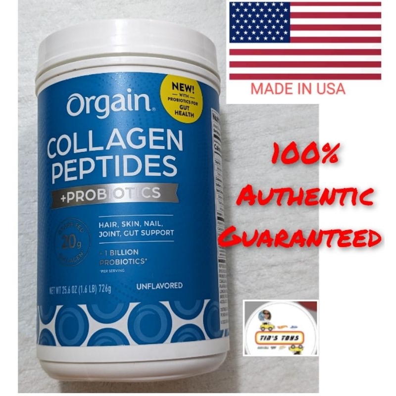Orgain Collagen Peptides + Probiotics 20g / 726g Unflavored🇱🇷 | Shopee ...