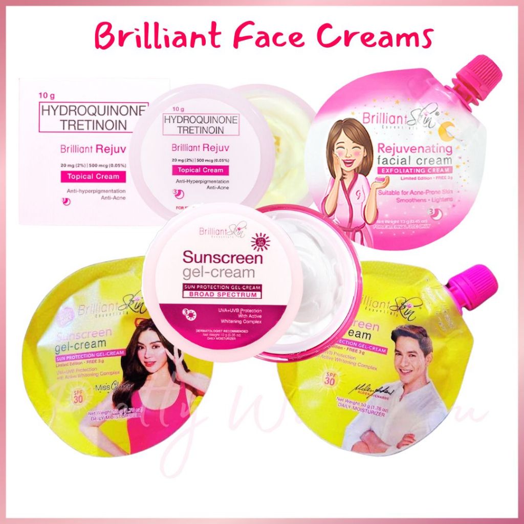 Brilliant Skin Face Cream Sunscreen Night Rejuv 13g refill sachet pouch ...