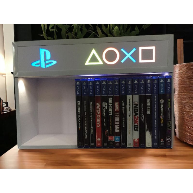 Ps5 playstation icon & logo disc organizer with led lights | Shopee ...