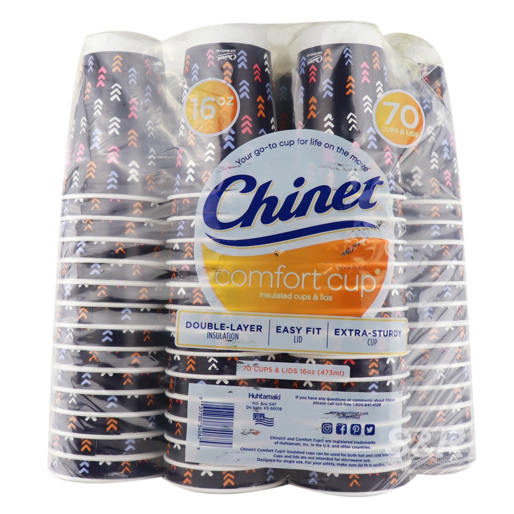 Chinet Comfort Cup Insulated Cups and Lids 70pcs | Shopee Philippines