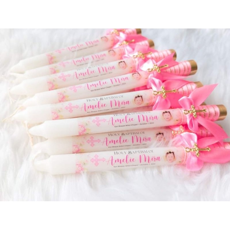 Customized candle for baptism, debut and all occasions(free layout ...