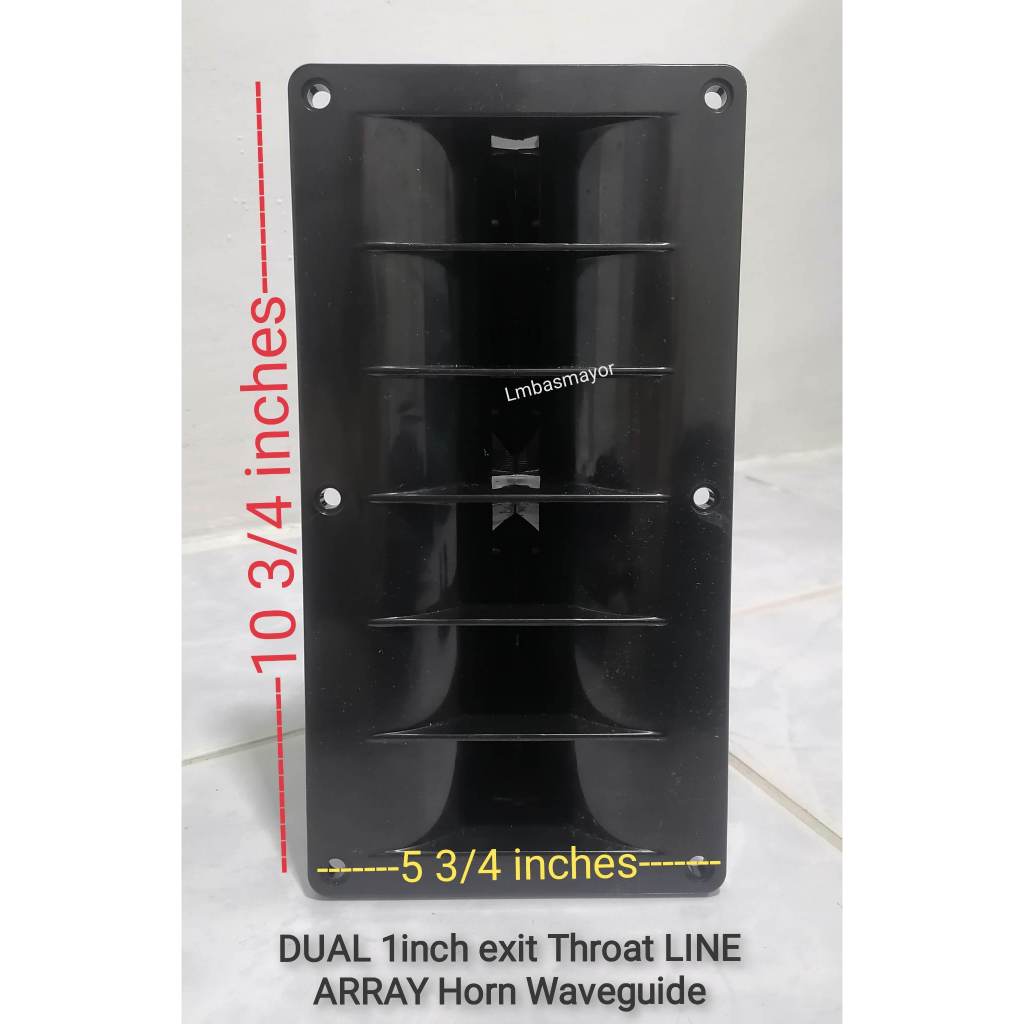 10 3/4" x 5 3/4" x 5 3/4" depth Line Array HORN Waveguide Dual 1 inch ...