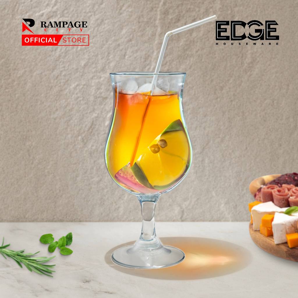 Edge Poco Grande Glass, 385ml Stemware Clear Drinking Glass Set of 6 ...