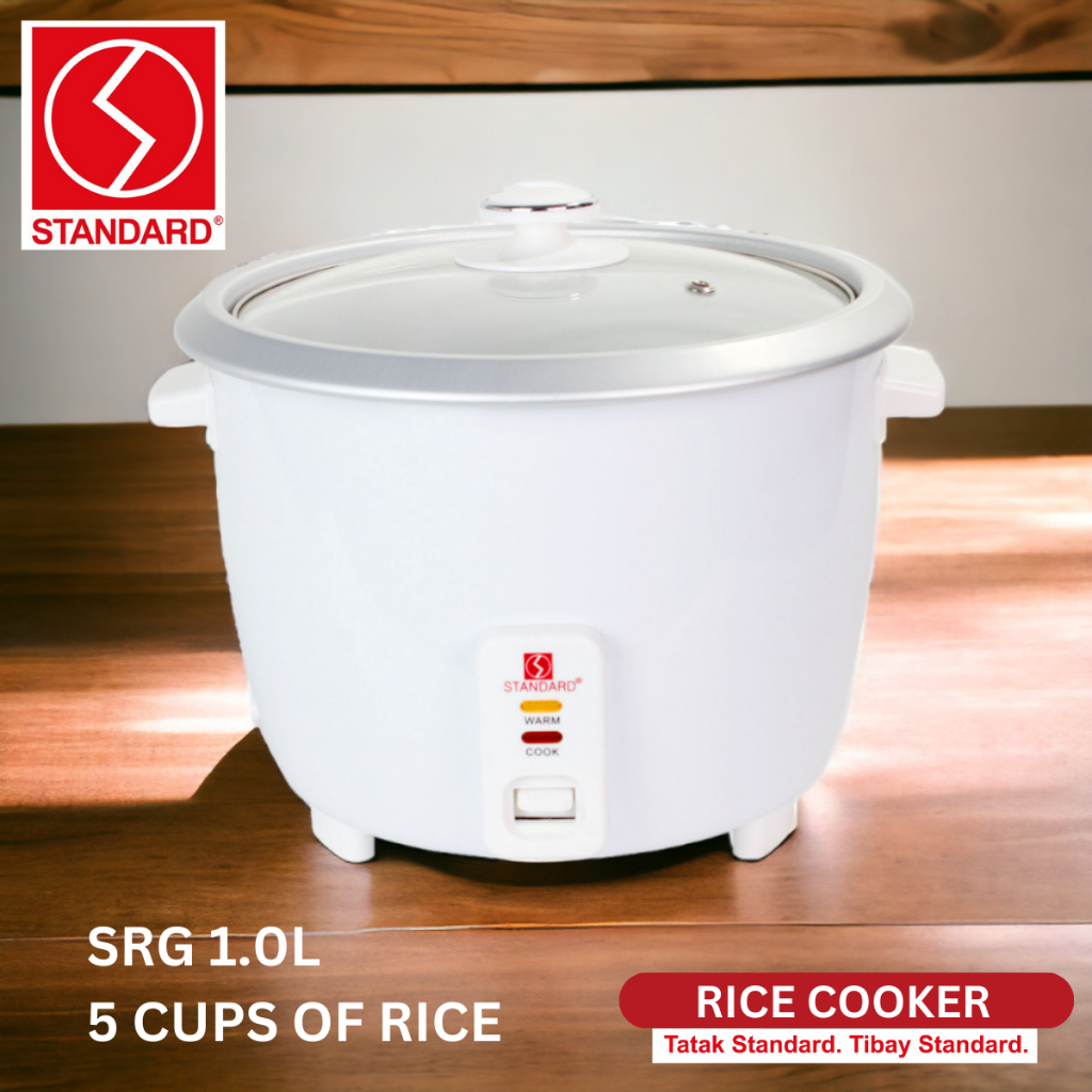 Standard Rice Cooker Heavy Duty w/ Glass Cover 5 Cups 1 Liter SRG1.0L ...