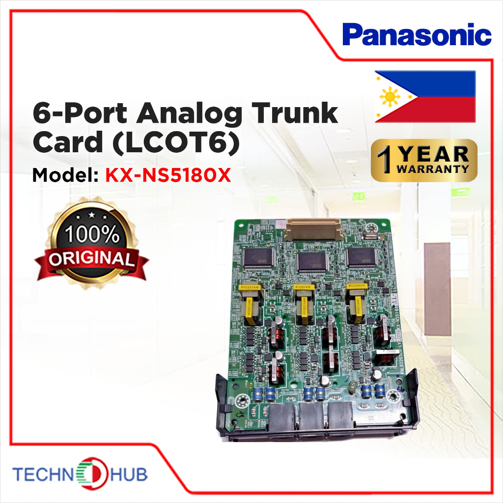 6-Port Analog Trunk Card (LCOT6) "PANASONIC" KX-NS5180X | Shopee ...