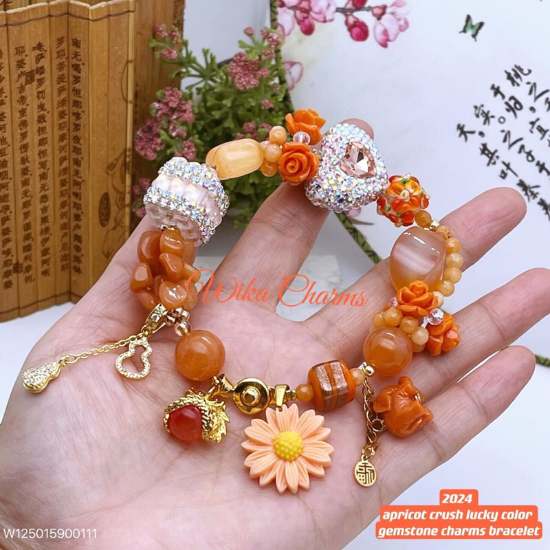 (wikacharms) 2024 apricot crush lucky color gemstone all in one lucky ...