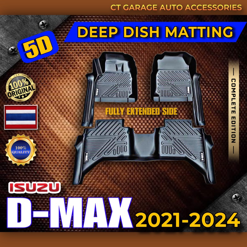 Isuzu D-MAX 2021-2024 5D DEEP DISH MATTING FULLY EXTENDED SIDE (d-max ...