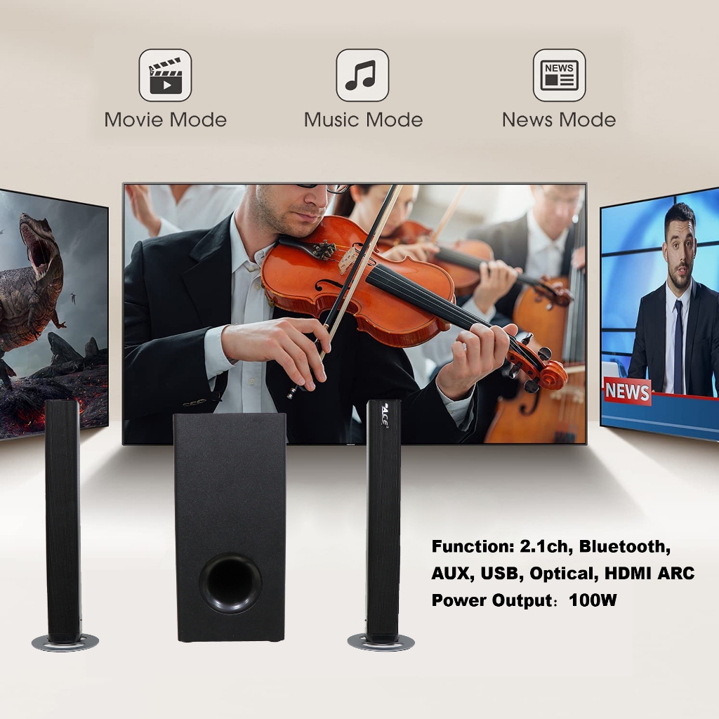 ACE ET-016T: 2.1 Detachable Soundbar with Subwoofer | Shopee Philippines