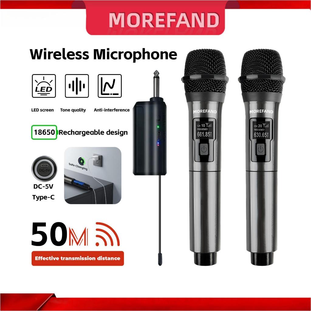 UHF Wireless Microphone Handheld Rechargeable Dynamic Microphone For ...