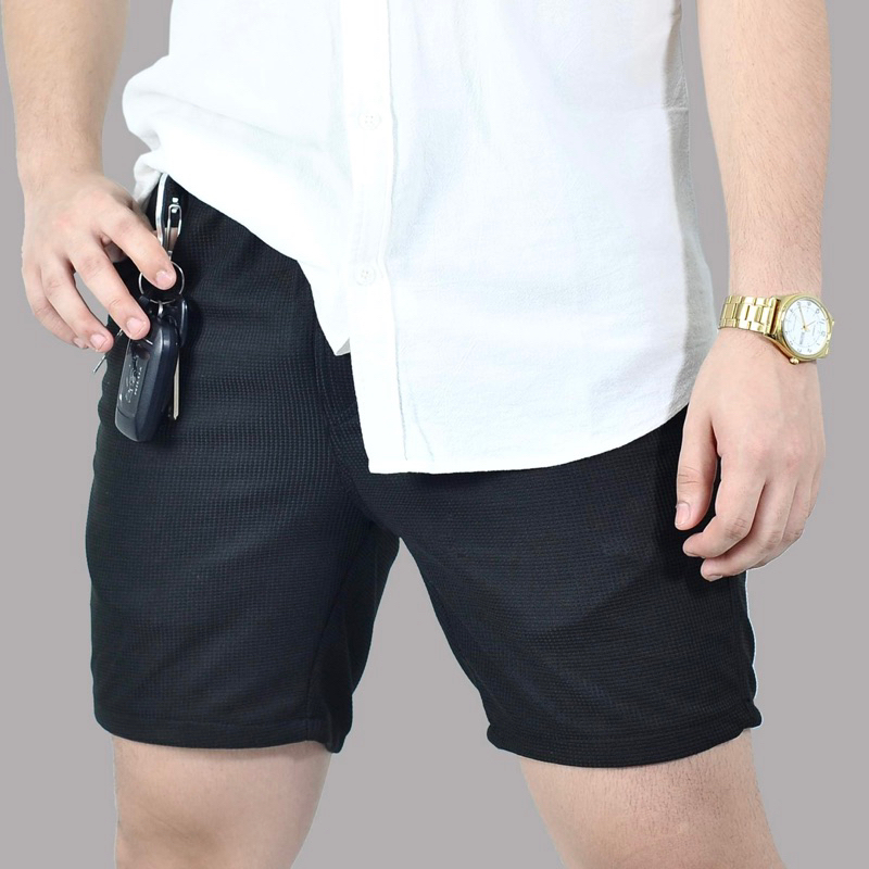 waffle shorts plain(tokong style) | Shopee Philippines