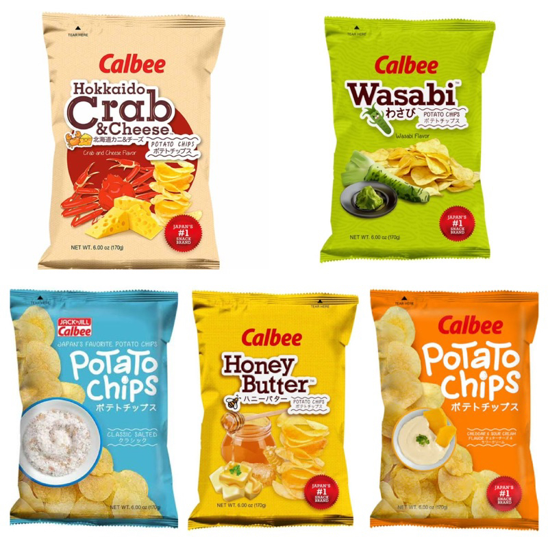 Jack 'n Jill Calbee Potato Chips Available in 5 Flavors 170g | Shopee Philippines