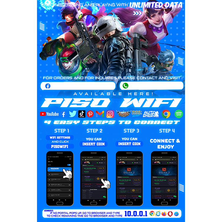 WiFi5-Soft Piso Wifi Tarpaulin 4 Different Designs (READ DISCRIPTION ...