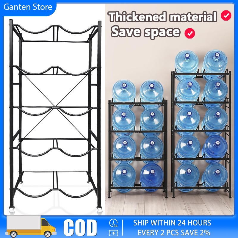 Water Gallon Rack 3/4/5 Layer Heavy Duty Water Rack Gallon Stand ...