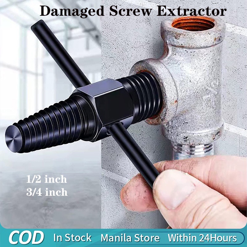 【COD + local seller】1/2'' 3/4'' Screw extractor Double-headed screw ...