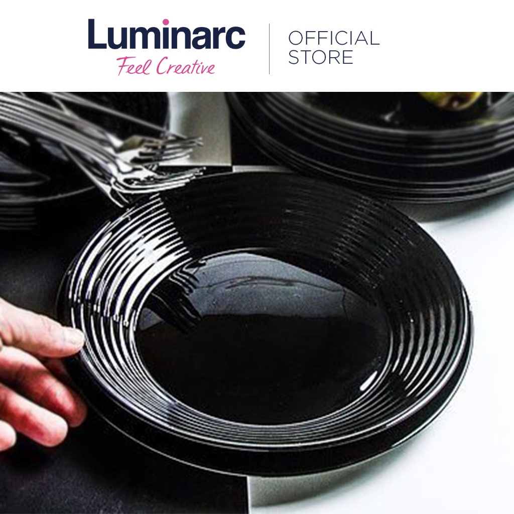 Luminarc Harena Noir 6pc 27cm Black Dinner Plates Set L7614 | Shopee ...