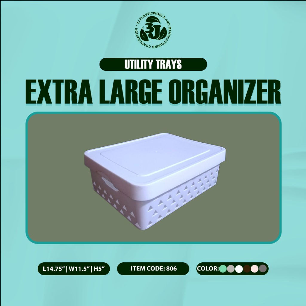 3J XL Multi-Purpose Organizer Stackable Plastic Basket | Shopee Philippines