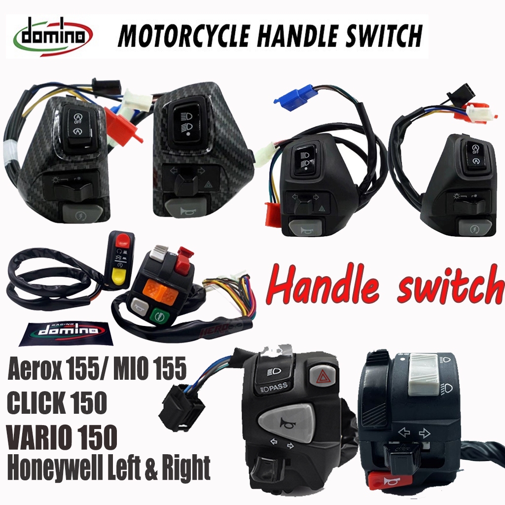 Domino Handle Switch With Hazard Light Switch For Aerox / MIO Left ...