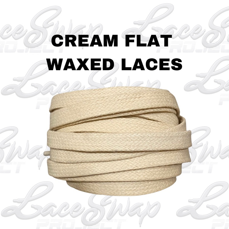 Cream Flat Waxed Shoelaces | Shopee Philippines