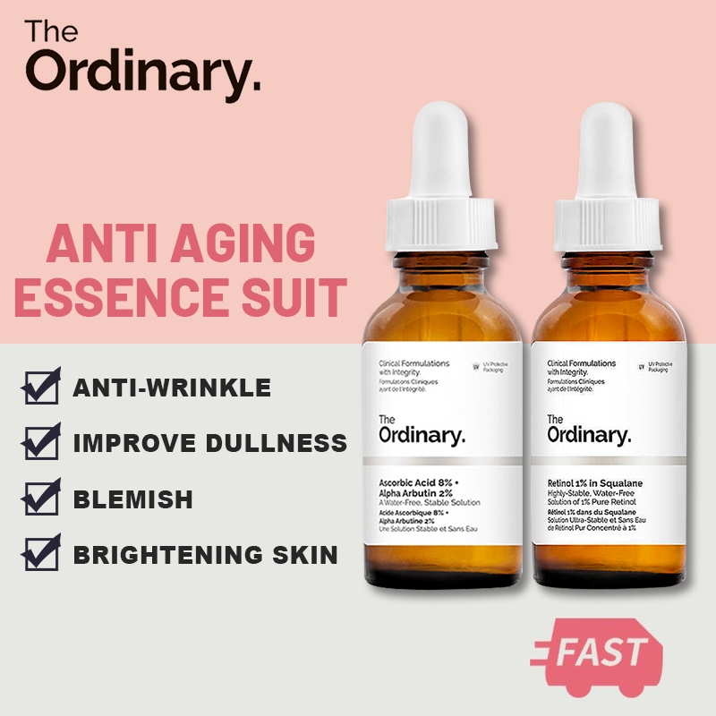 The Ordinary Vitamin C & Retinol Set / Morning Prevent & Night Correct ...