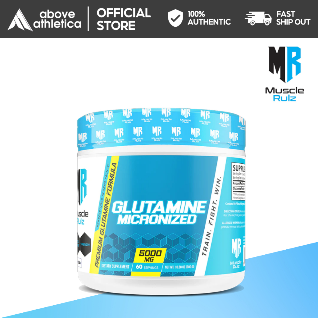 Muscle Rulz Glutamine Powder 300g 60 servings - Amino Acid for Enhanced ...