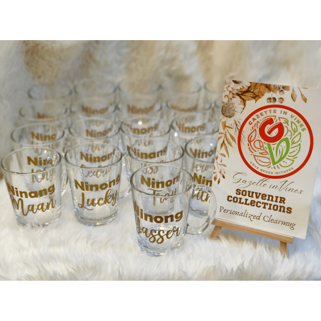 Customized clear mugs for giveaways, souvenir, gifts with waterproof ...