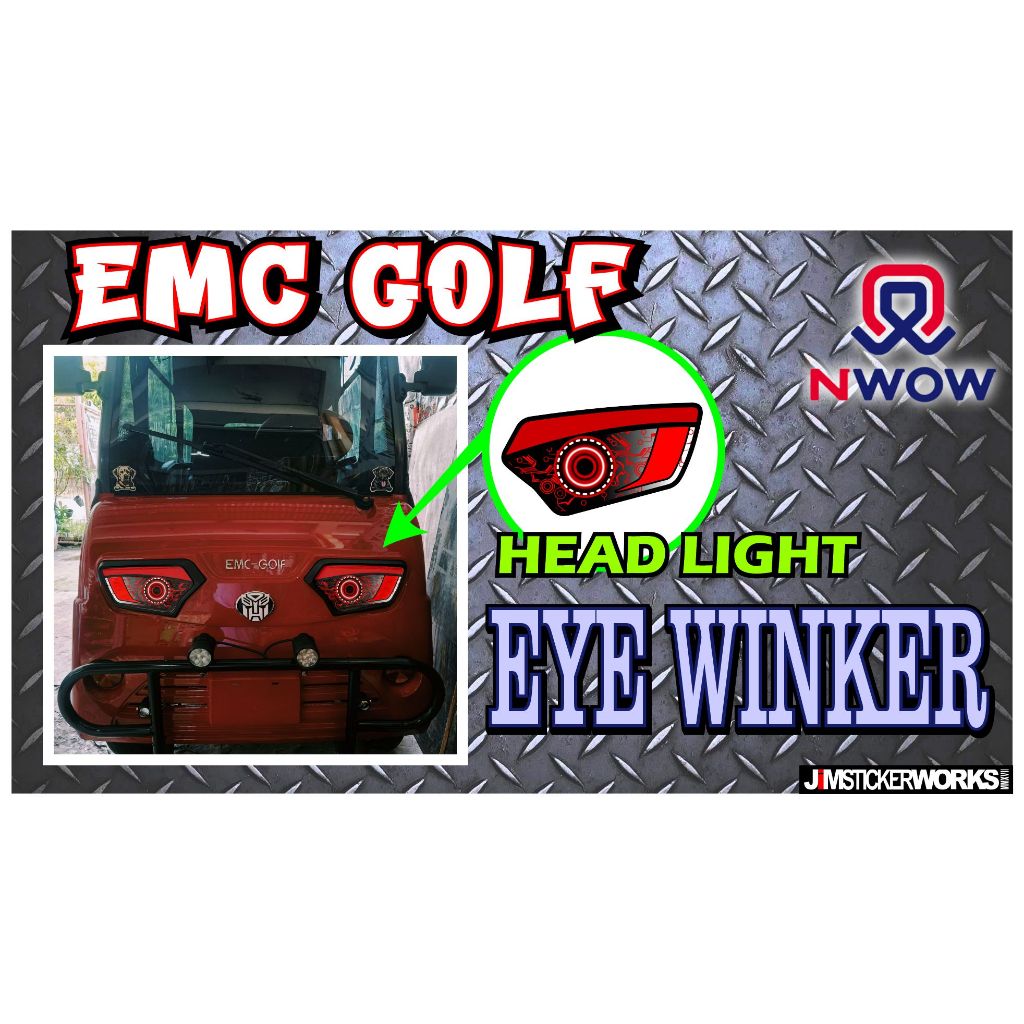 EMC-GOLF CART HEAD LIGHT LAMINATED EYE WINKER ( FULLY LAMINATED ...