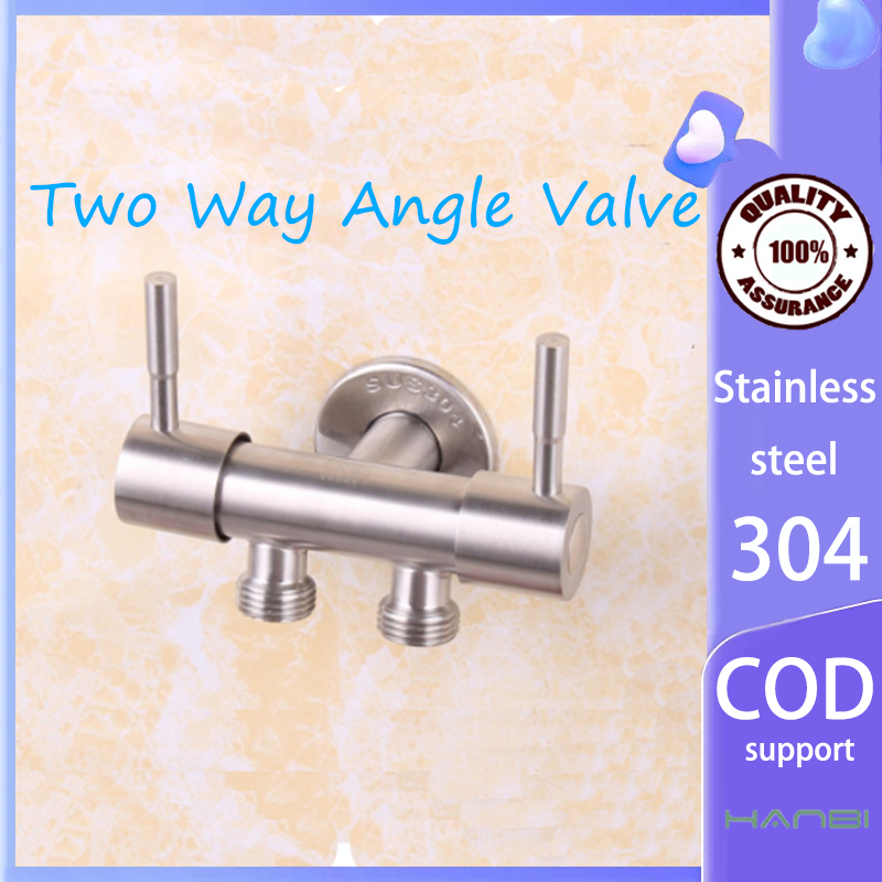 Stainless Steel 304 Two Way Angle Valve,1/2", 1/2"x 1/2", COD | Shopee ...