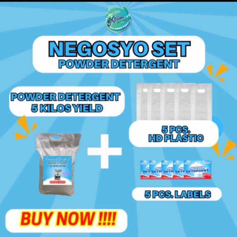 LAUNDRY DETERGENT POWDER WITH PACKAGING & STICKERS (5 KILOS) YIELD ...