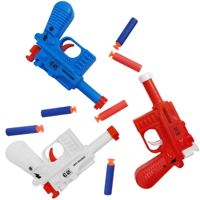 Soft Bullets Kids Revolver Toy Sponge Suction Cup Bullet Continuous ...