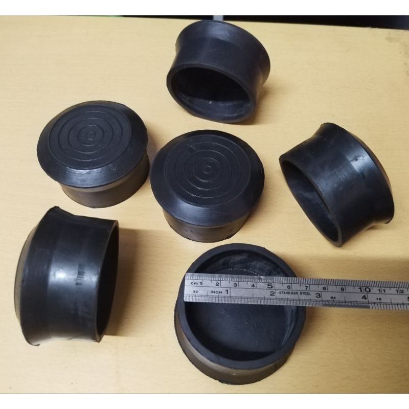 2 1/2 inches (63mm) (Hole/Butas) ROUND OUTER HEAVY DUTY Rubber Footings ...