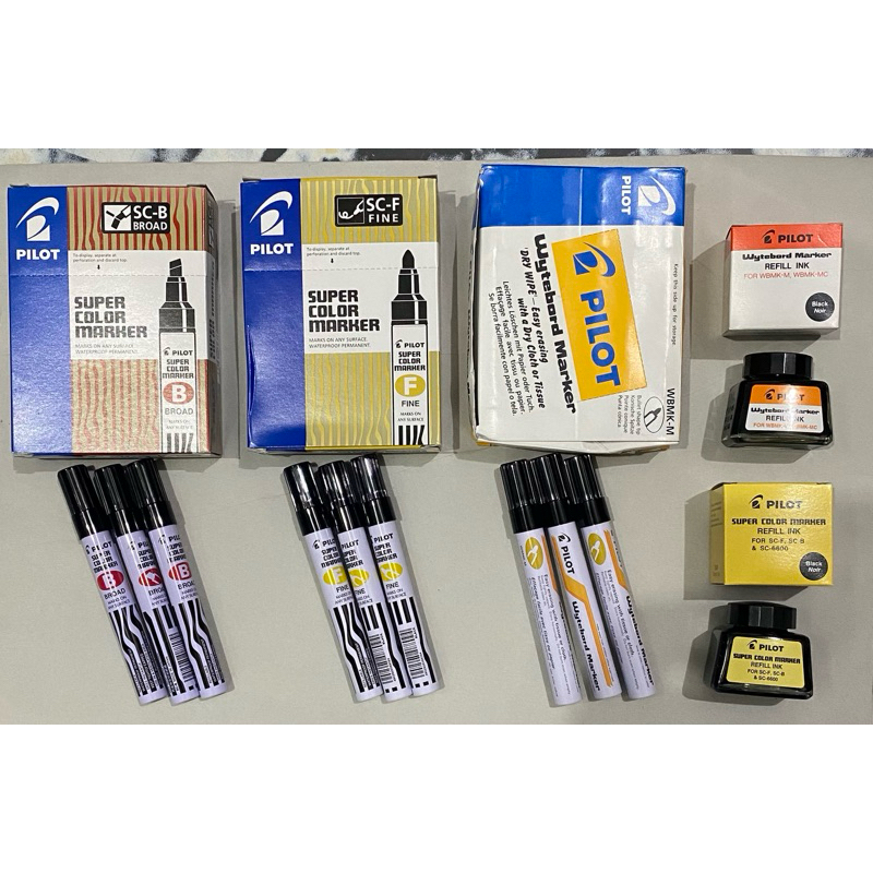 Pilot pentel pen and ink (permanent pen and whiteboard) sold per piece ...