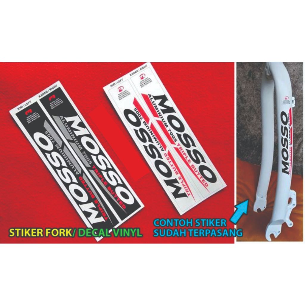 Mosso Triple Butted Fork Rigid sticker Decals | Shopee Philippines