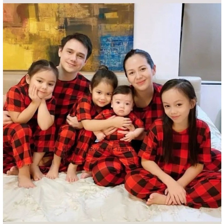 CHECKERED TERNO PAJAMA FAMILY SET/ TWINNING/ COUPLE/ MOTHER&DAUGHTER ...