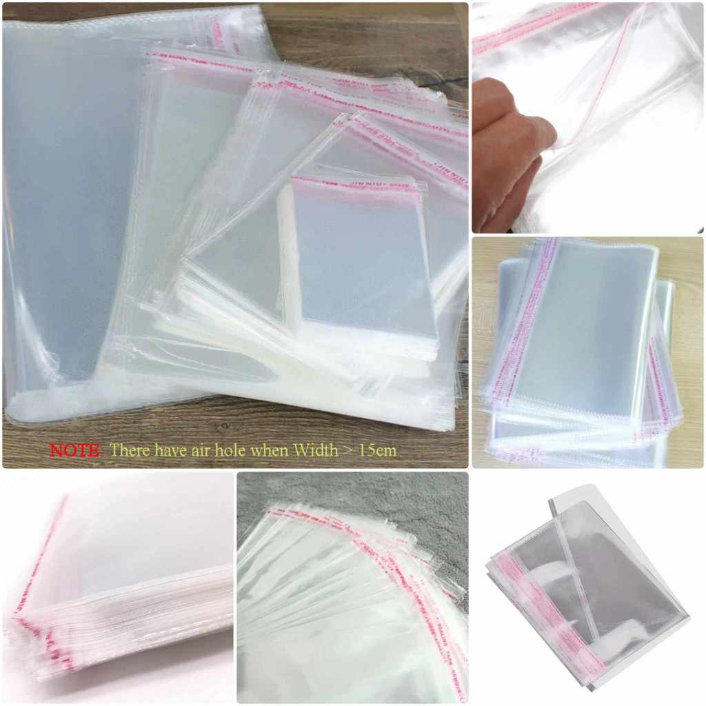 OPP Clear Plastic Individual with Self Adhesive 50s/100s pcs | Shopee ...