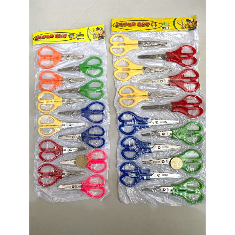1 pad (12pcs) Scissors small and big (assorted colors) | Shopee Philippines